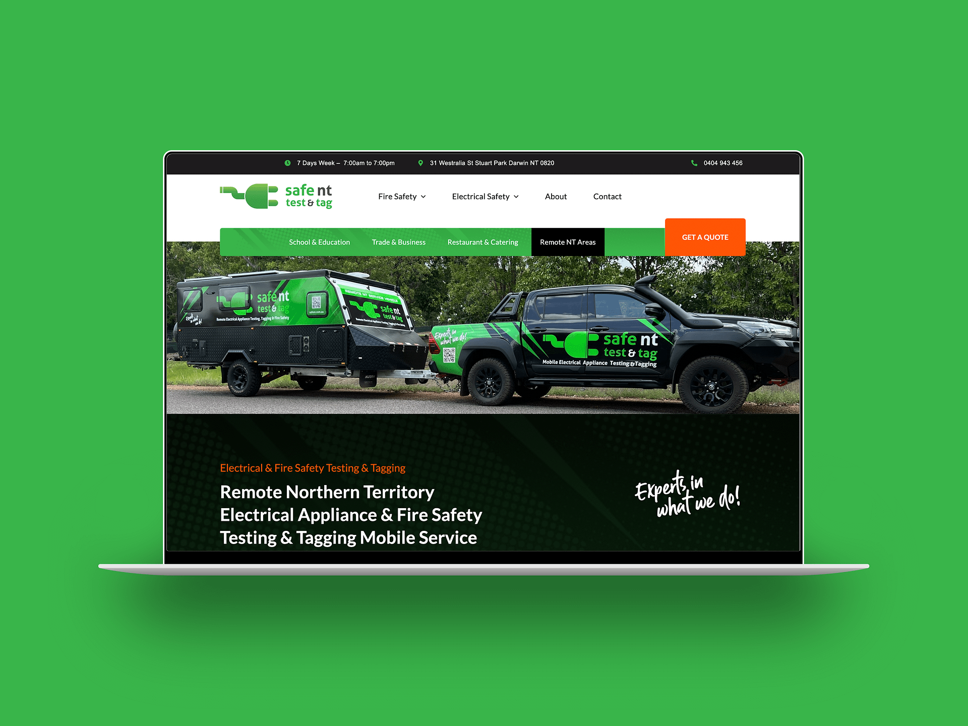 Safe NT Test & Tag - Windpixel Websites & Marketing